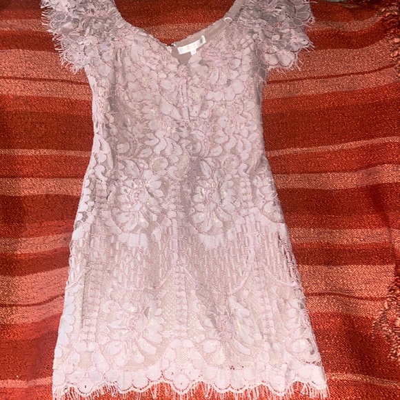 Wayf | Dresses | Wayf Lace Blush Mauve Mini Sz Medium New With Tags ...